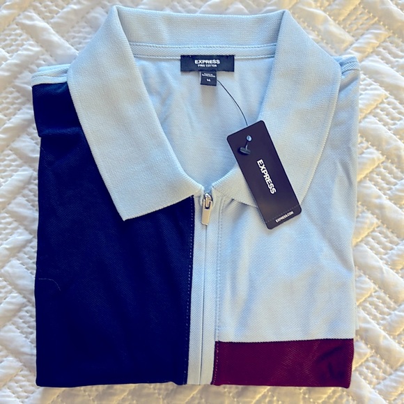 Express | Shirts | Men Polo Express M Blue | Poshmark